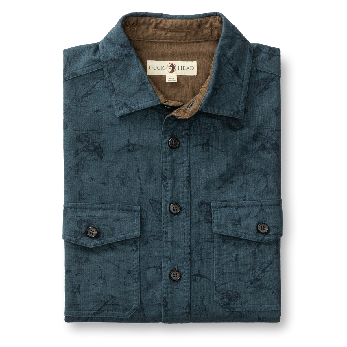 Duck Head - Slater Moleskin Over Shirt - Mallard Blueprint – Wm Lamb & Son